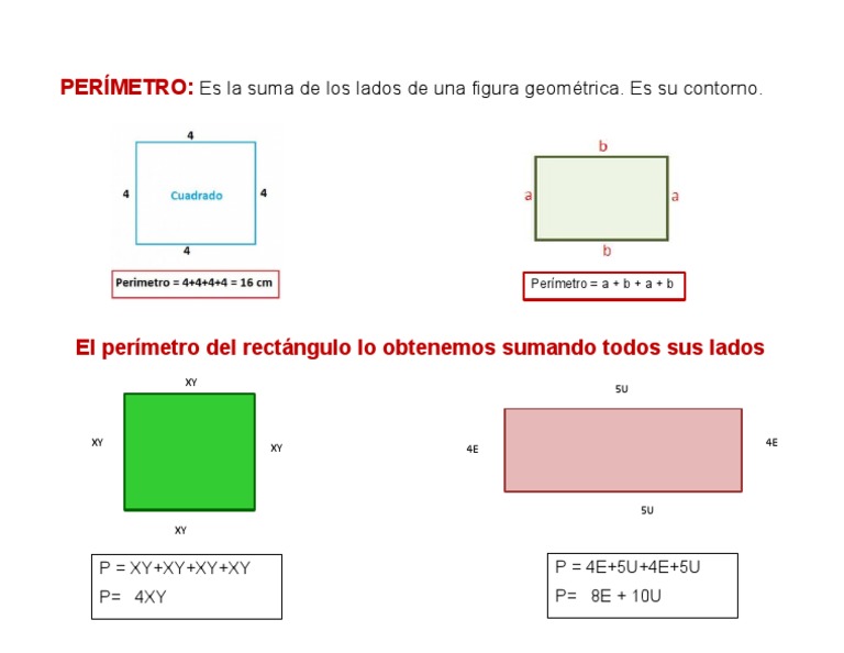 Cálculo del Perímetro de Figuras Geométricas | PDF