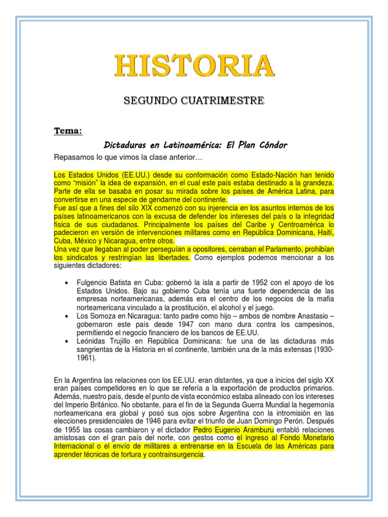Plan Condor | PDF | Dictadura | America latina