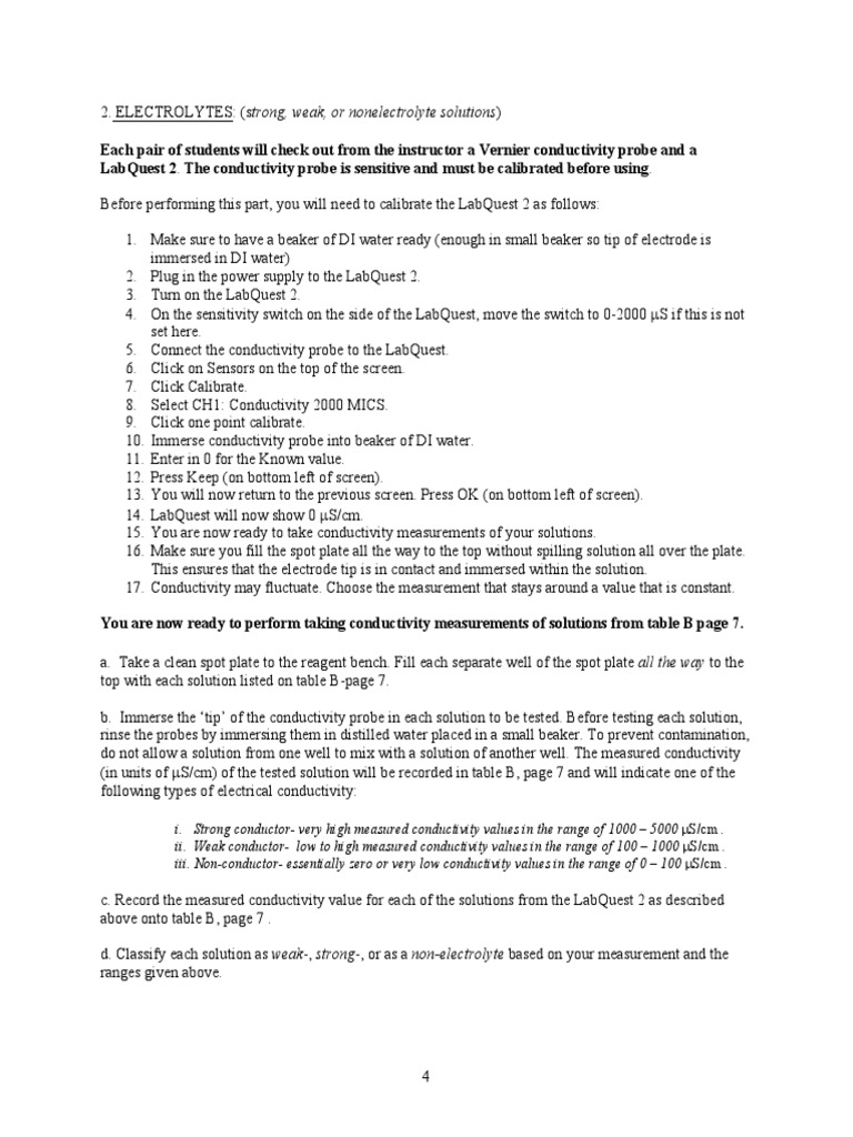 Vernier Conductivity Probe Calibration Guide | PDF | Materials ...