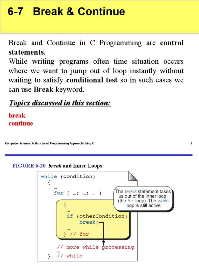 Break & Continue | PDF