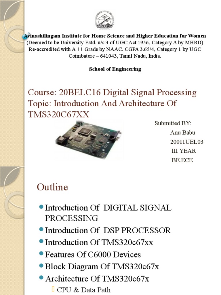 DSP Seminar | Download Free PDF | Digital Signal Processor | Central Processing Unit