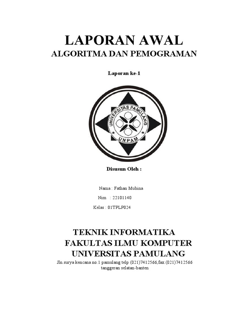 Tugas Algoritma Dan Pemograman | PDF