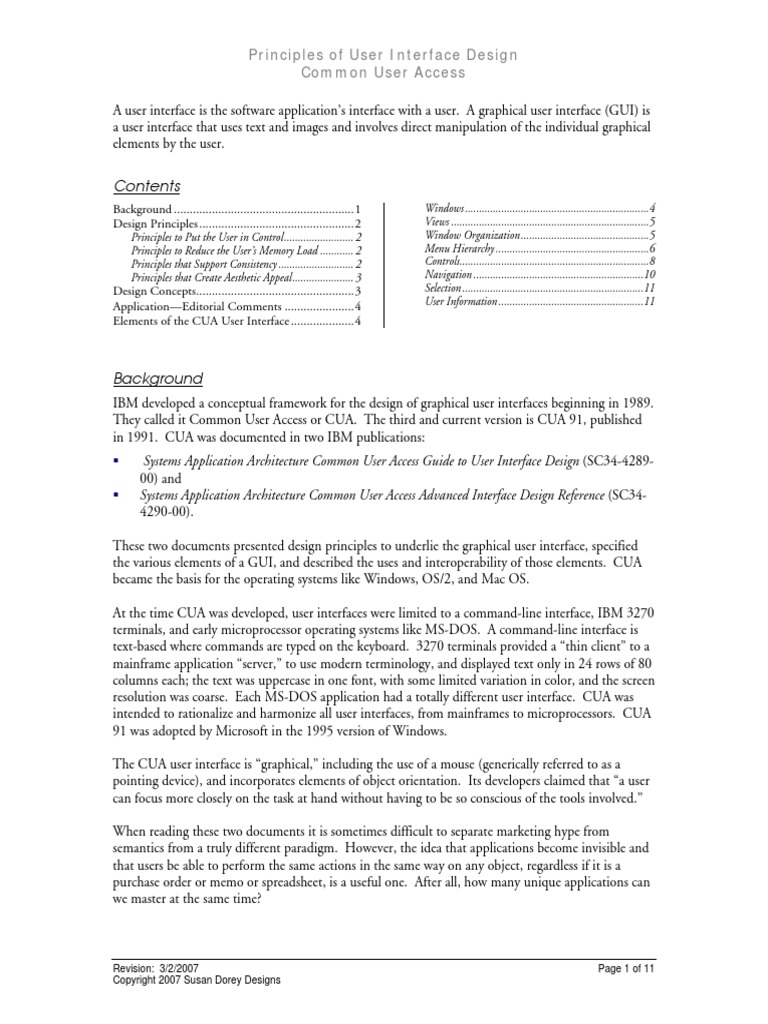 Common User Access Guide Sign Pdf Graphical User Interfaces Window Computing