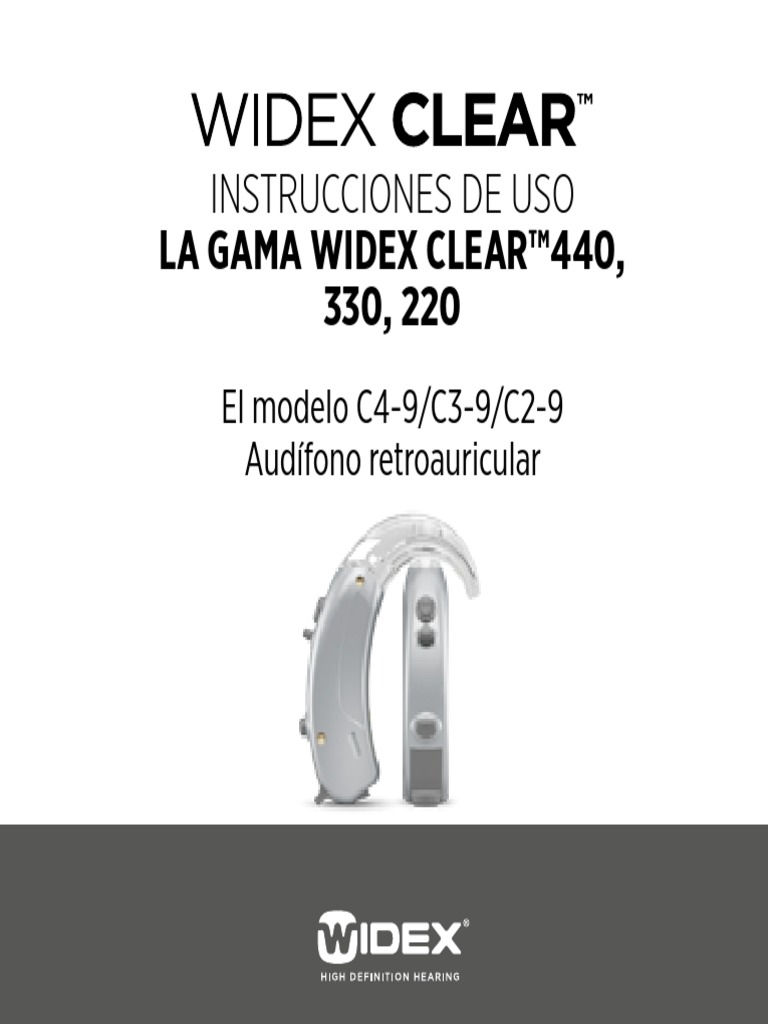 Manual Widex C3-9 | PDF | Audífono | Sonido