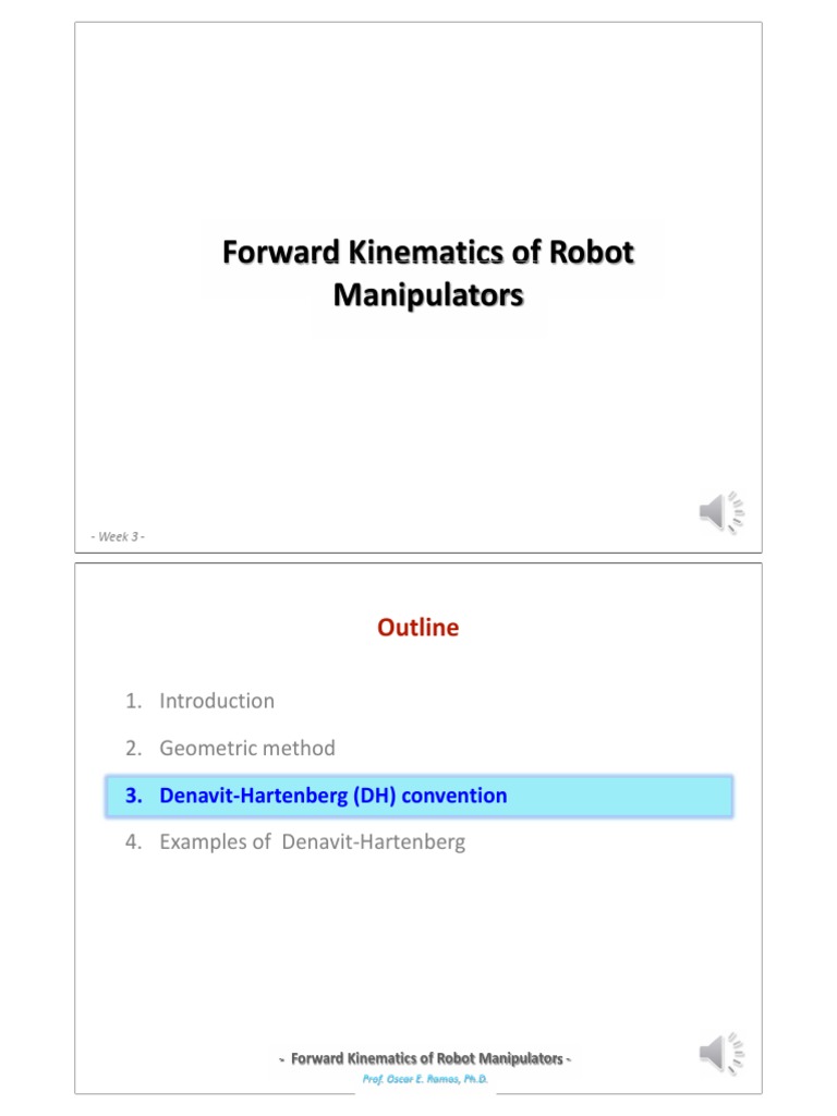 Forward Kinematics with DH Convention | PDF | Electromechanical ...