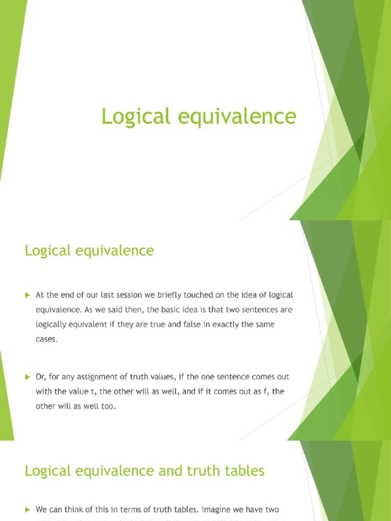 Logical Equivalence Pdf