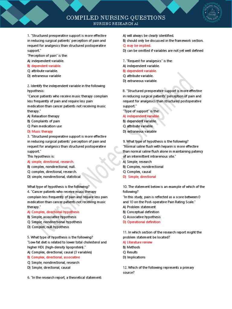 Nursing Research A1 | PDF | Nursing | Sampling (Statistics)
