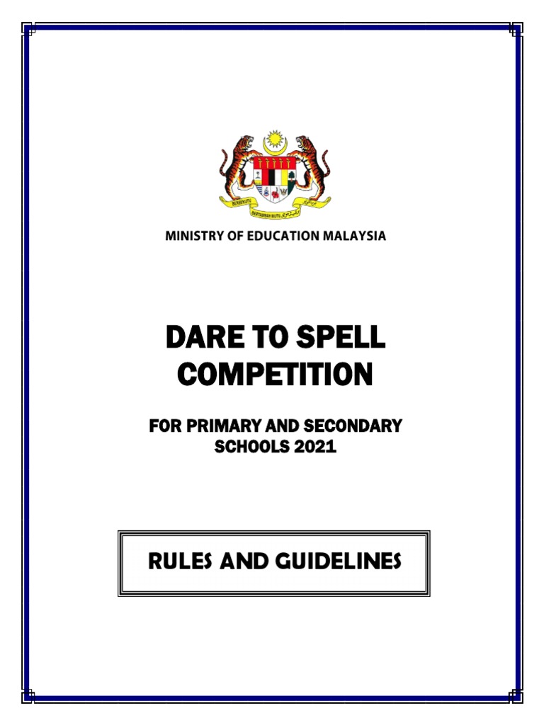 Dare To Spell Competition: Rules and Guidelines | PDF