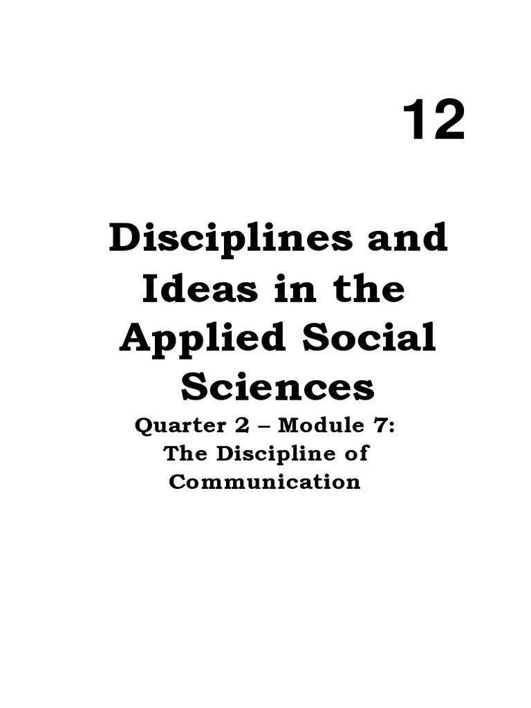 Communication Discipline Overview | PDF | Communication | Nonverbal ...