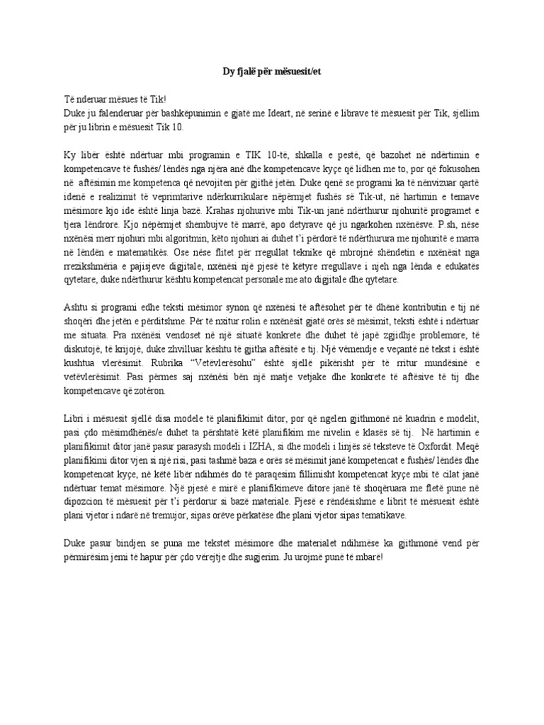 0.TIK 10 Hyrje | PDF