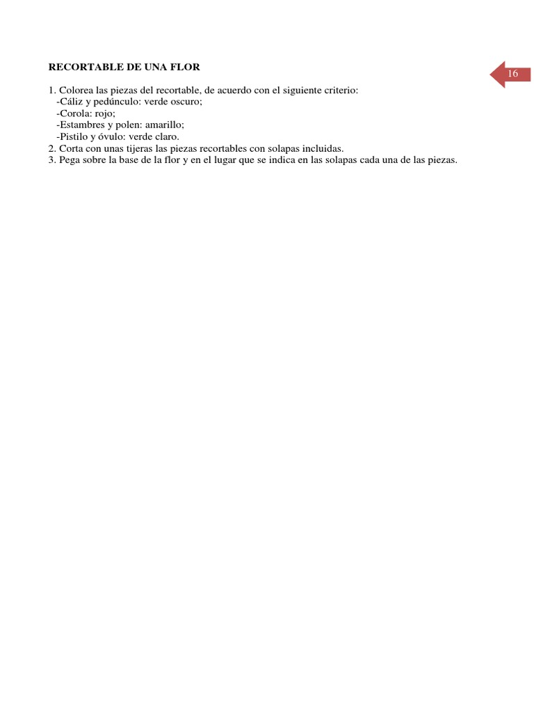 Recortable de Flor para Niños | PDF | Hogar, jardinería y bricolaje