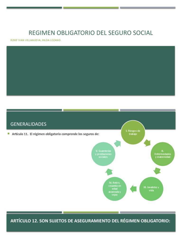 5.régimen Obligatorio Del Seguro Social | PDF | Salario | Economias