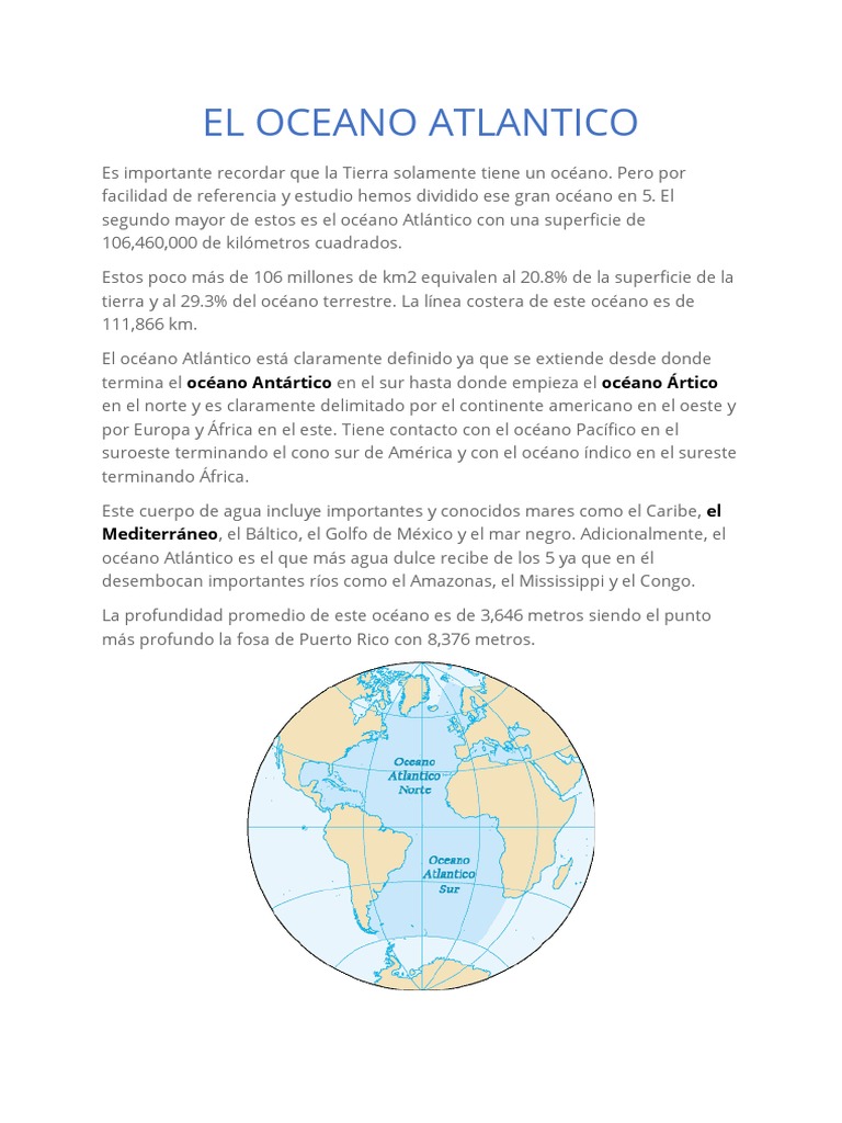 Oceano Atlantico | PDF | océano Atlántico | Océanos