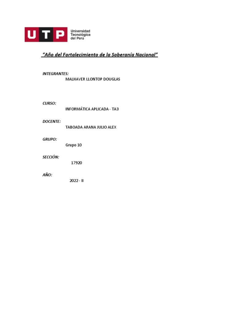 Ta3 - Informática | PDF