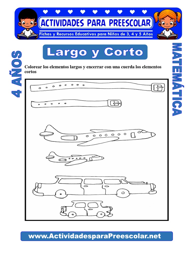 Largo y Corto para Niños de 4 Años | PDF
