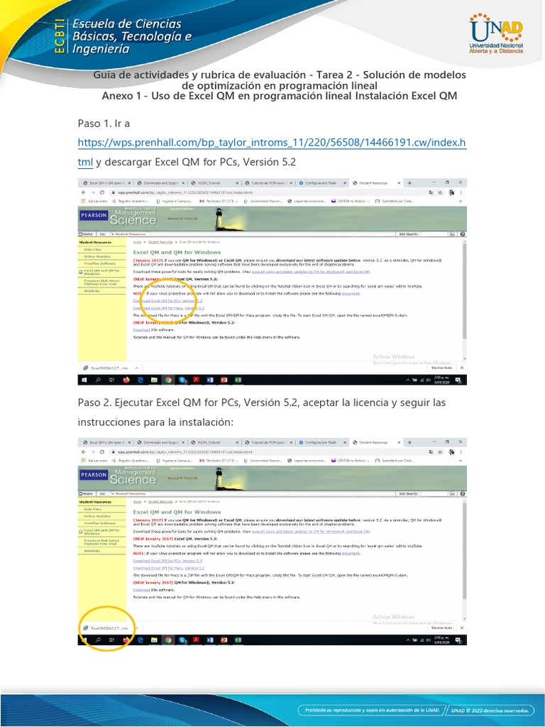 Guía de Excel QM para Programación Lineal | PDF | Informática | Tecnología
