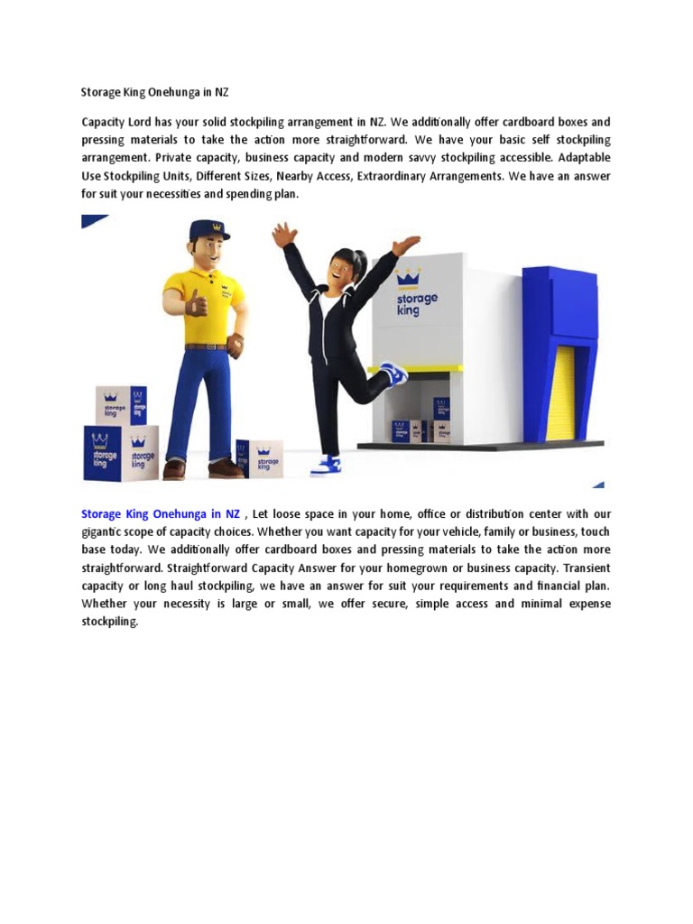 Storage King Onehunga in NZ | PDF