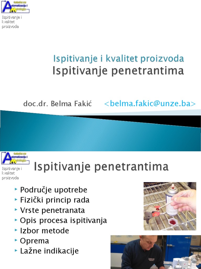 03 Ispitivanje Penetrantima | PDF