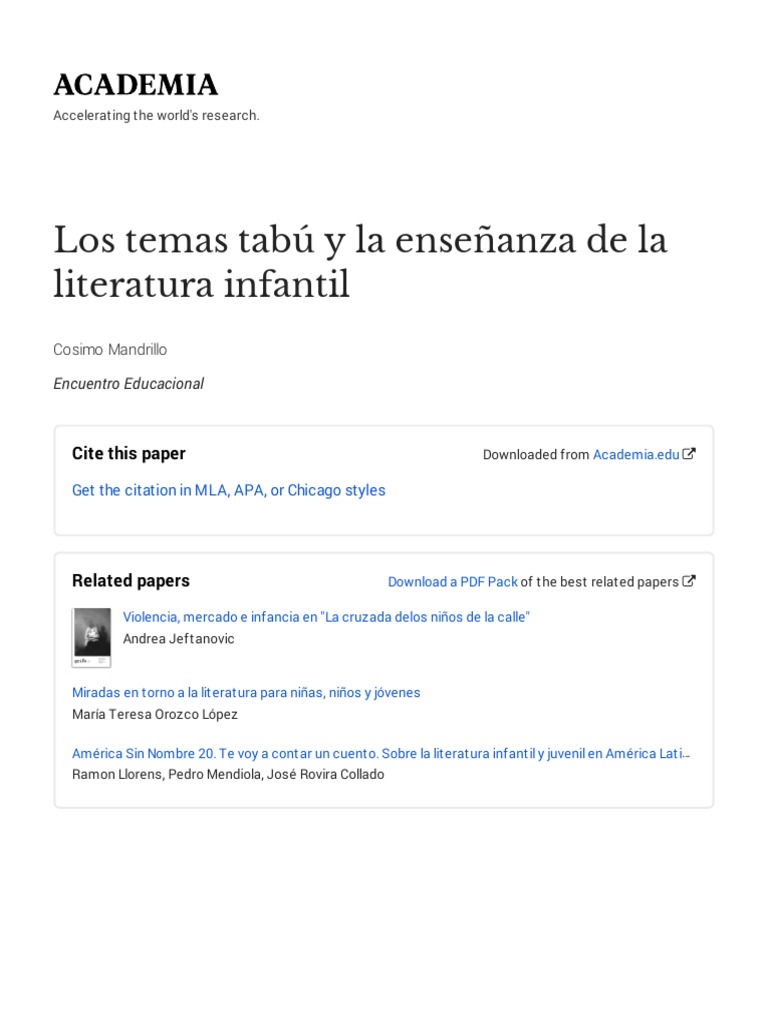 Los Temas Tabú y La Enseñanza de La Literatura | PDF | Aprendizaje ...