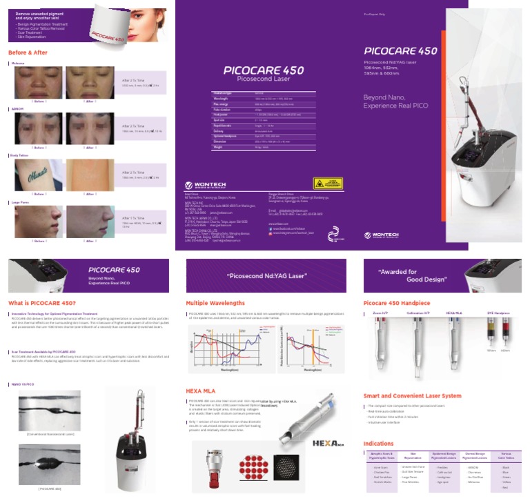 Picocare 450 Brochure | PDF | Scar | Laser
