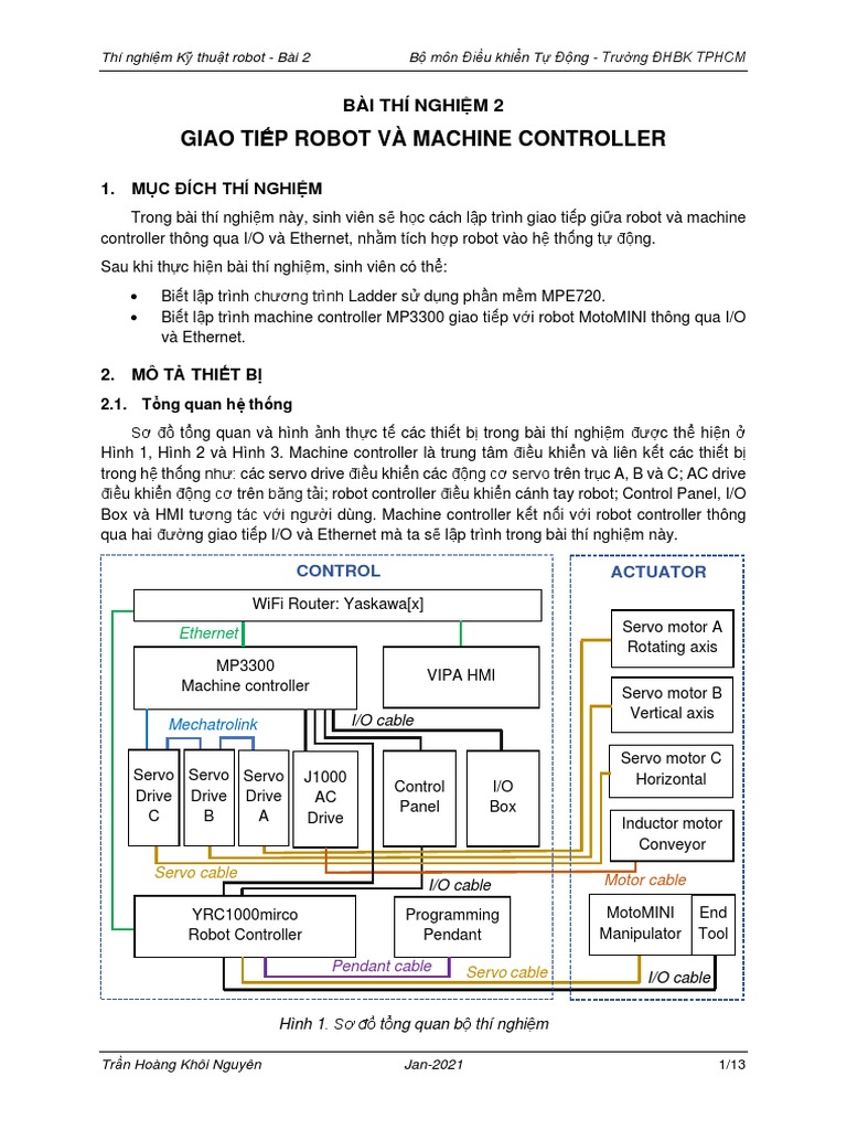 Bai2 Giao Tiep Robot Machine Controller 2021-01-20 | PDF