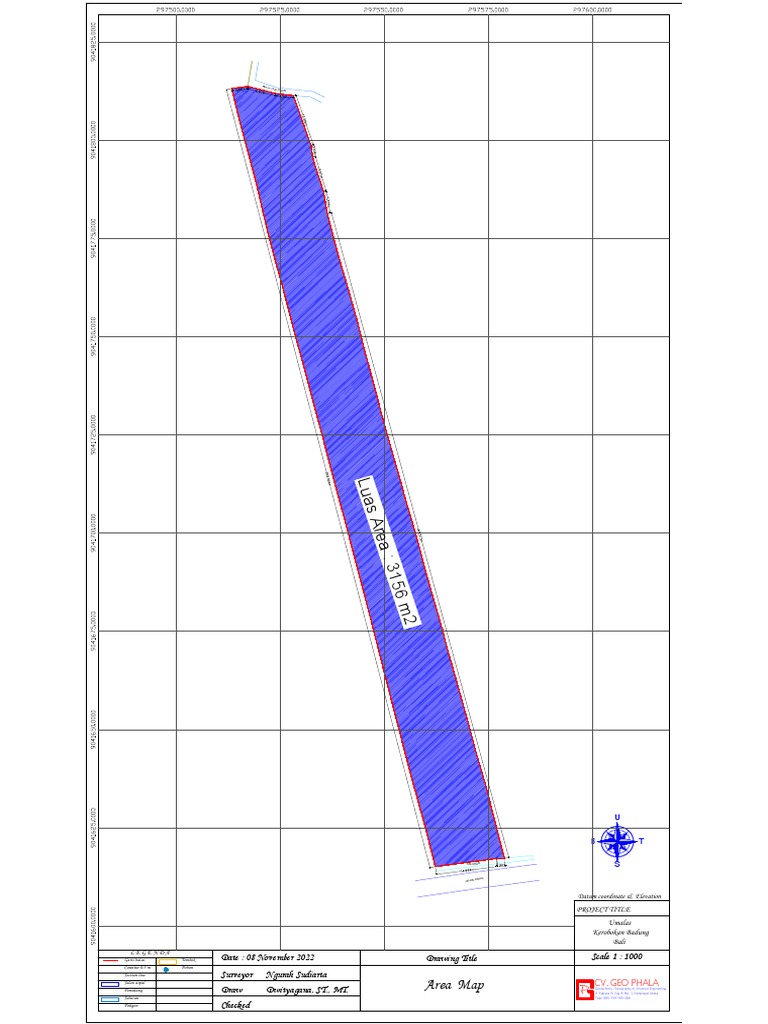 Topography Map Umalas Badung 2022.11.09 | PDF | Geography | Geodesy