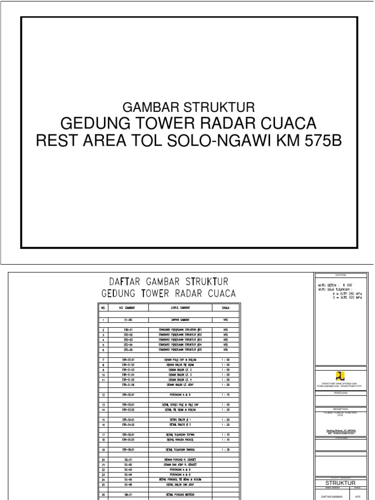 Gambar Struktur Rest Area KM 575B | PDF