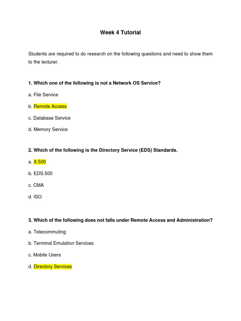 Week 4 Tutorial Pdf Graphical User Interfaces Computer Network 
