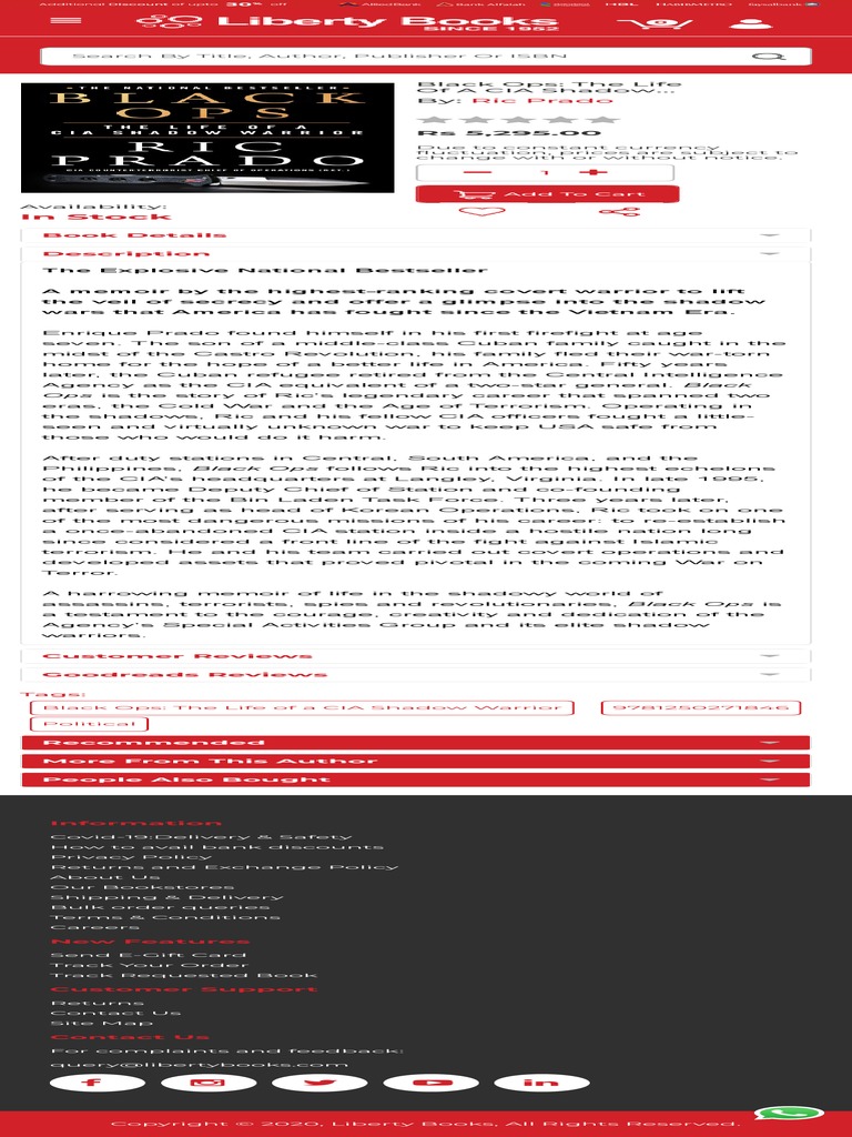 Black Ops The Life of A CIA Shadow Warrior - 9781250271846 | PDF ...