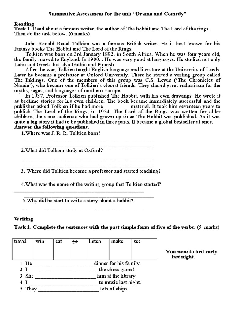 Summative Assessment For The Unit 4 Grade 6 | PDF | Social Science ...