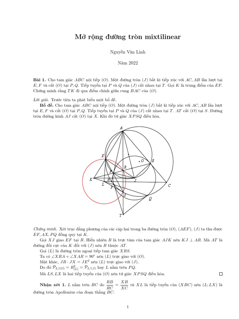 Mo Rong Duong Tron Mixtilinear | PDF