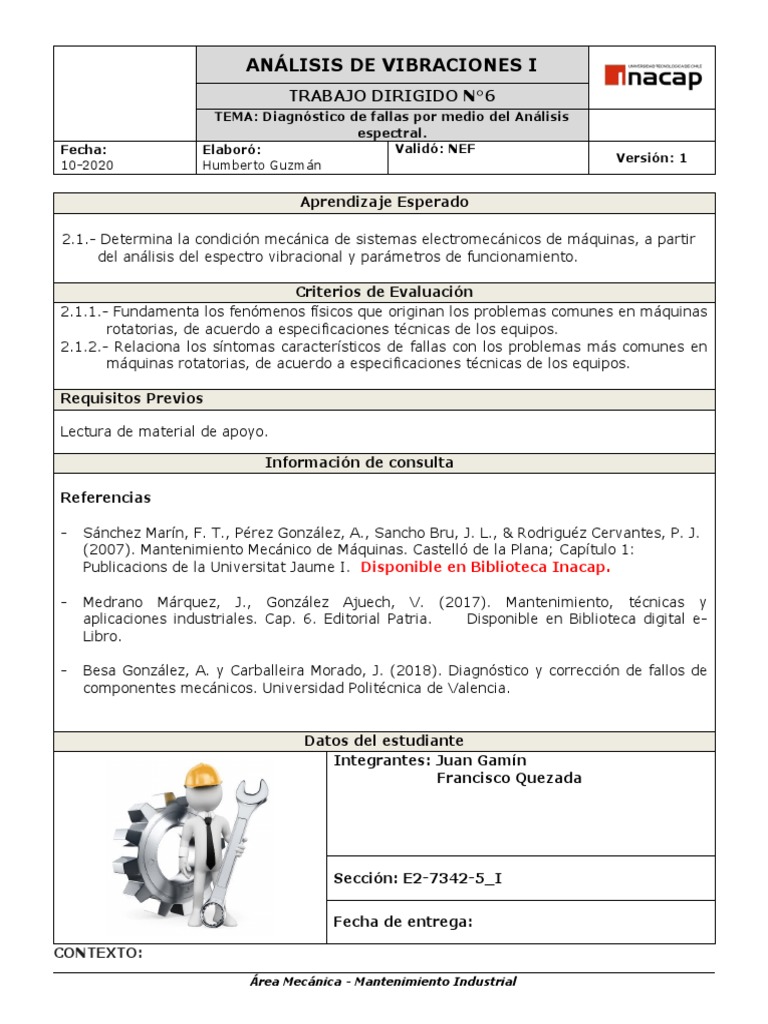 Diagnóstico de Desbalanceamiento en Máquinas | PDF | Rodamiento ...