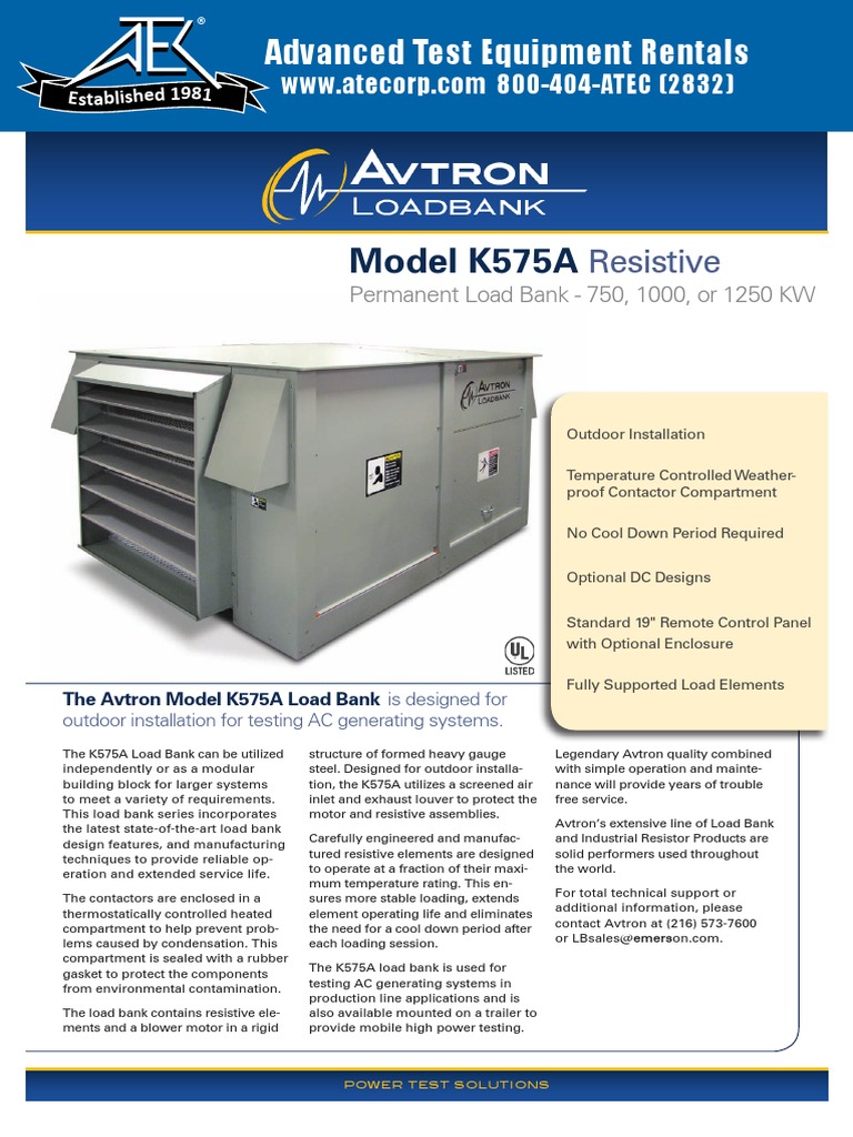 Avtron-K575a Datasheet | PDF | Switch | Mains Electricity