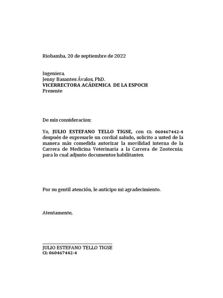 Solicitud de movilidad interna académica | PDF | Salud y bienestar ...