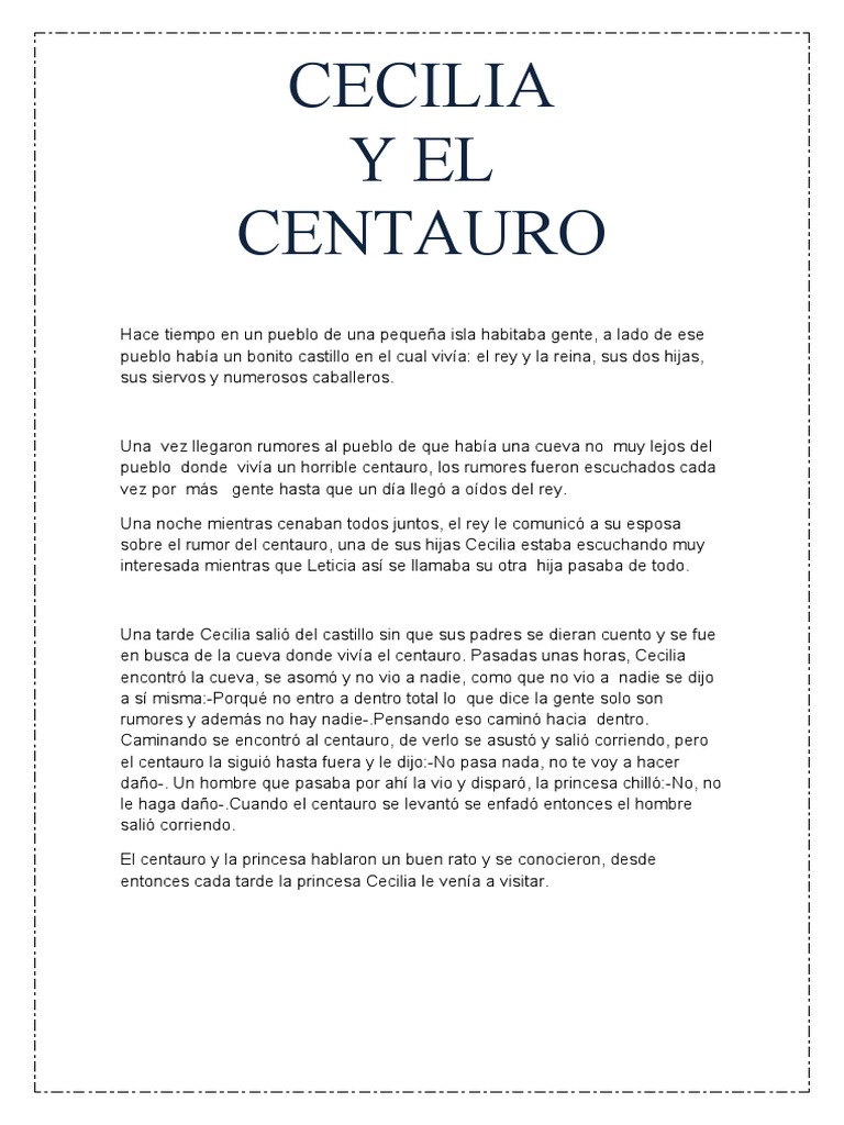 Cecilia y El Centauro | PDF