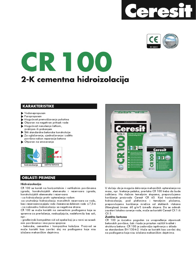 Ceresit Cr100 Tds 2021 Rs | PDF