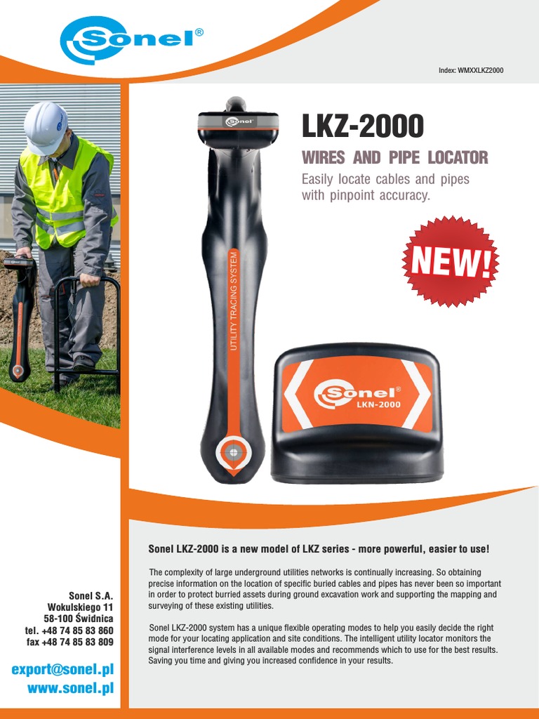 Sonel LKZ-2000: Precision Utility Locator | PDF | Radio | Transmitter