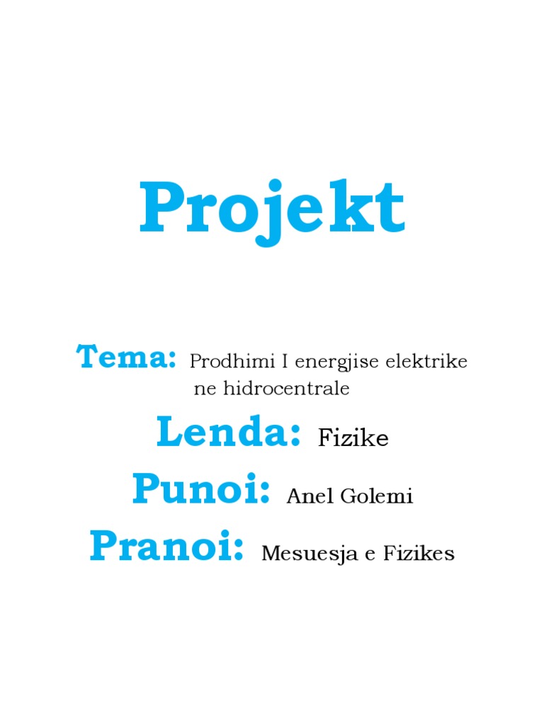 Projekt Fizike Tremujori 2 | PDF