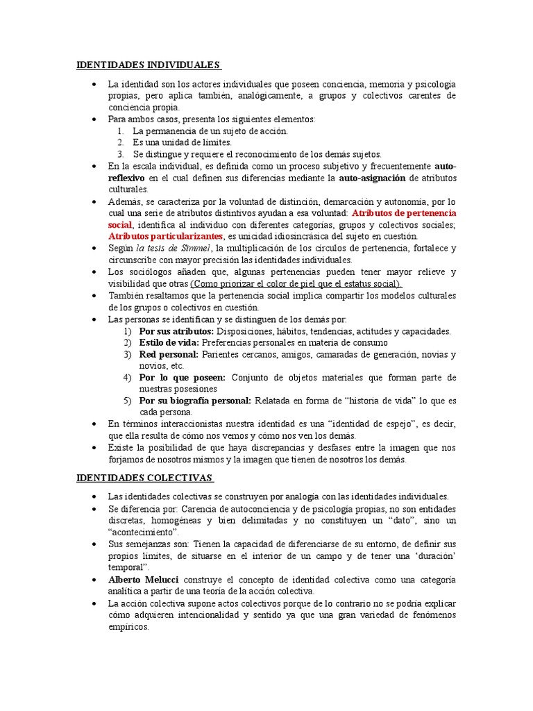 Explorando las identidades individuales y colectivas | PDF | Acción ...