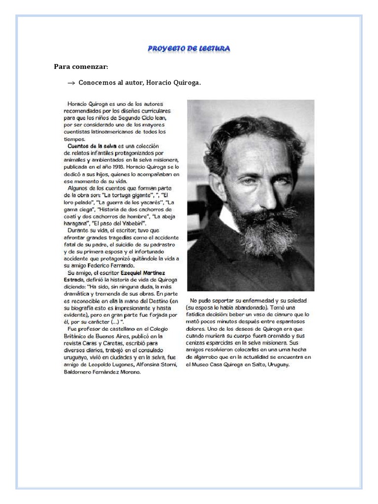 Texto Informativo-Horacio Quiroga | PDF