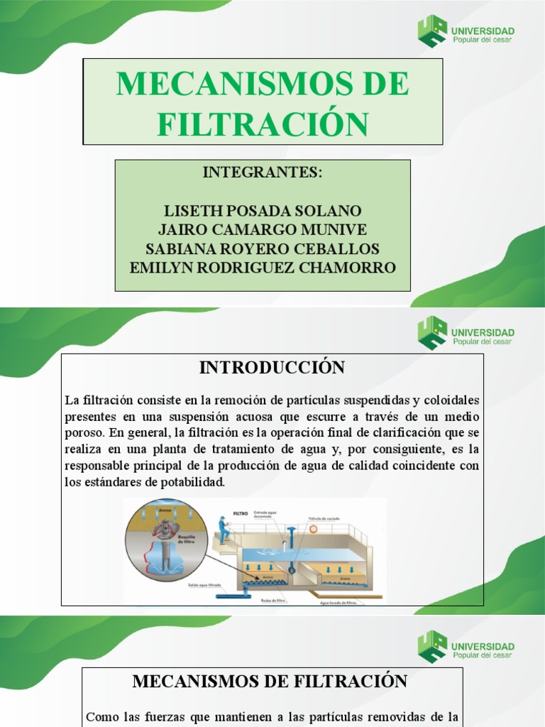 Mecanismos de Filtración de Agua | PDF | Ciencia y matemáticas | Tecnología