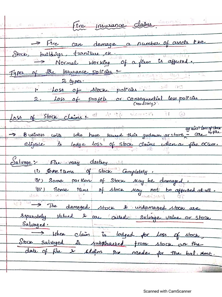 Fire Insurance Claim-1 | PDF