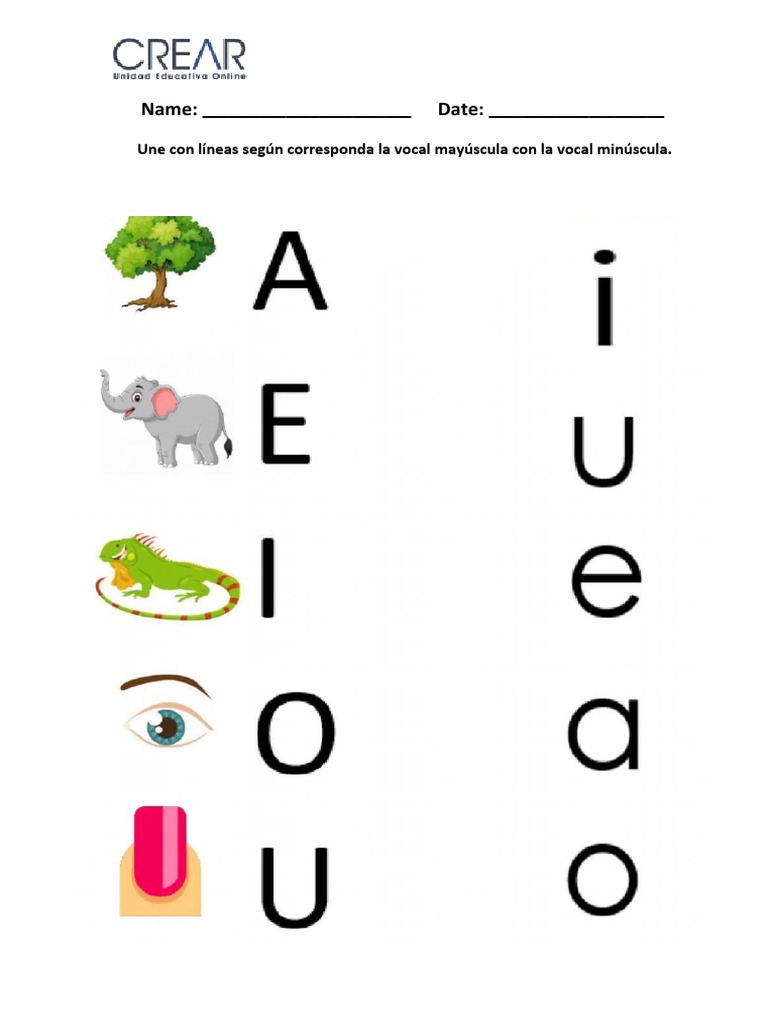 Vocal Mayúscula y Minúscula | PDF