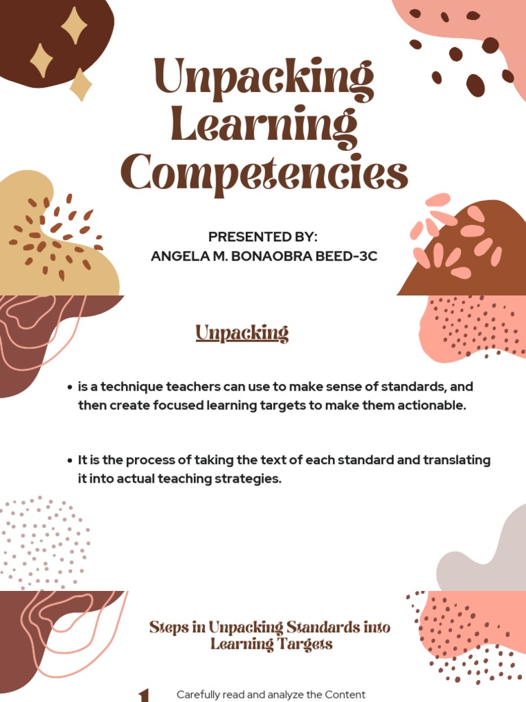 Unpacking Learning Competencies | PDF | Learning | Cognition Unpacking Learning Competencies | PDF | Learning | Cognition