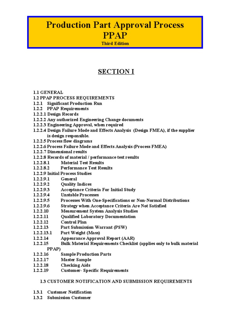 PPAP Guidelines for Auto Suppliers | PDF | Industries | Production And Manufacturing