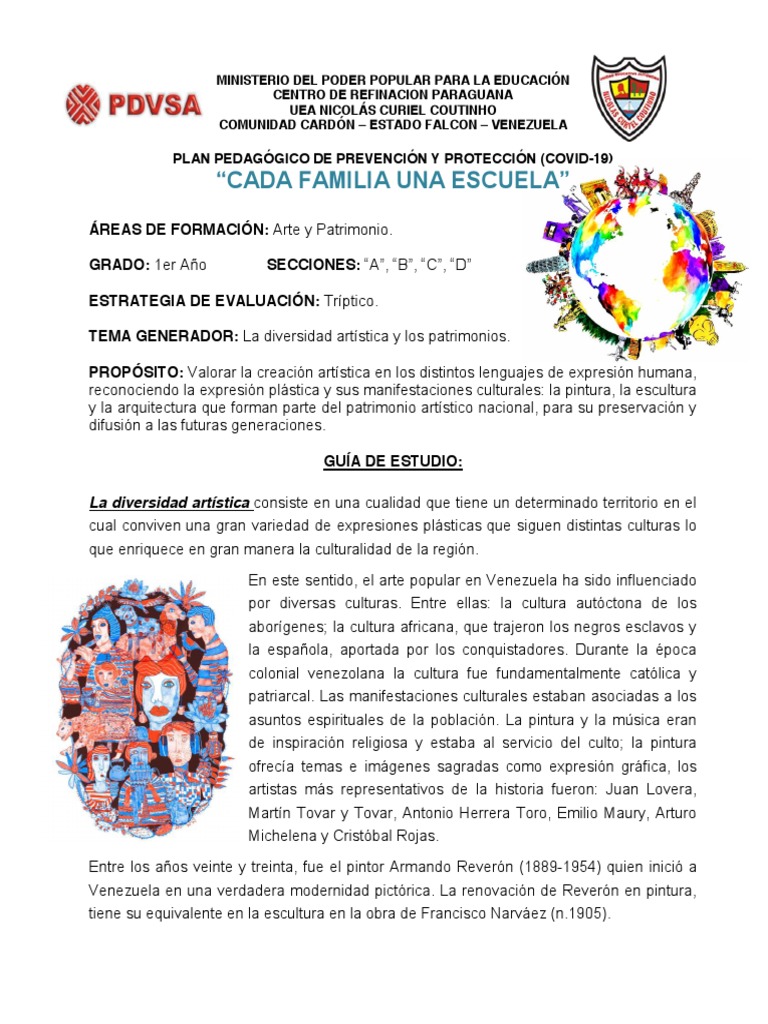 Guia 1 Arte y Patrimonio 1er Año - Ii Lapso Aprobada | PDF | Patrimonio de la Humanidad
