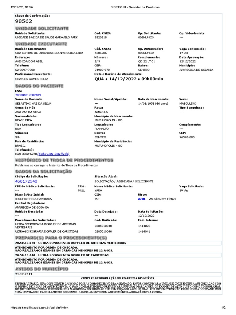 SISREG III - Servidor de Producao | PDF | Remédio | Especialidades médicas