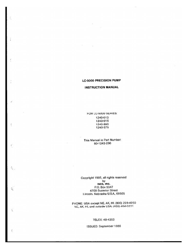 LC 5000 Manual ISCO | PDF