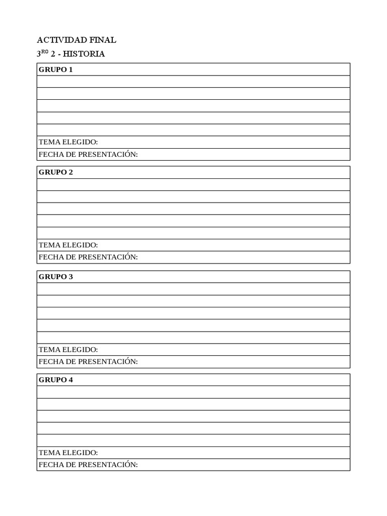 Actividad Final - Grupos | PDF