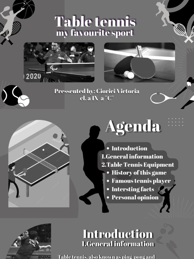 Table Tennis-My Favourite Sport | PDF | Sports & Recreation | Home & Garden
